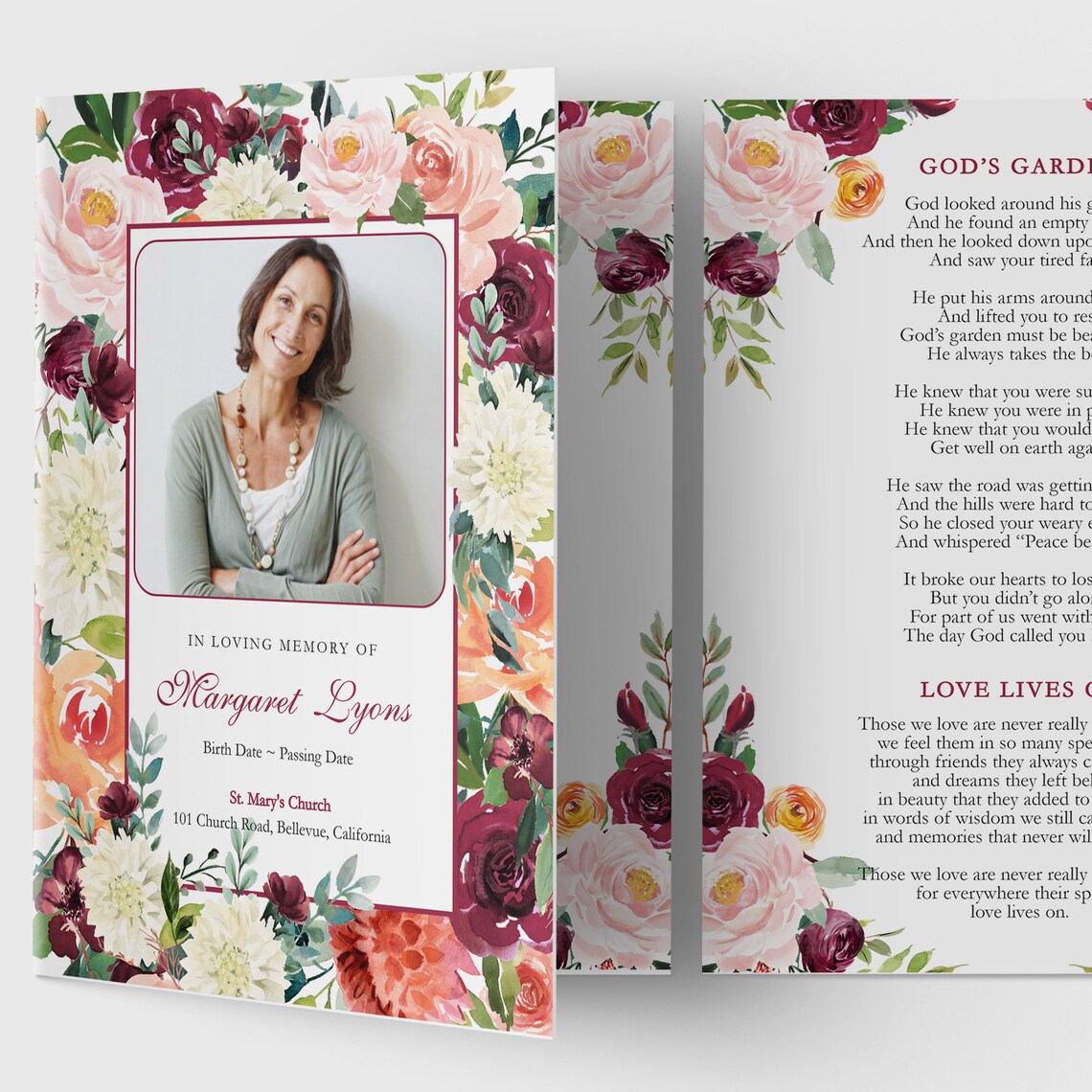 Funeral Program Template, Funeral Poems, Funeral Programs, Funeral ...