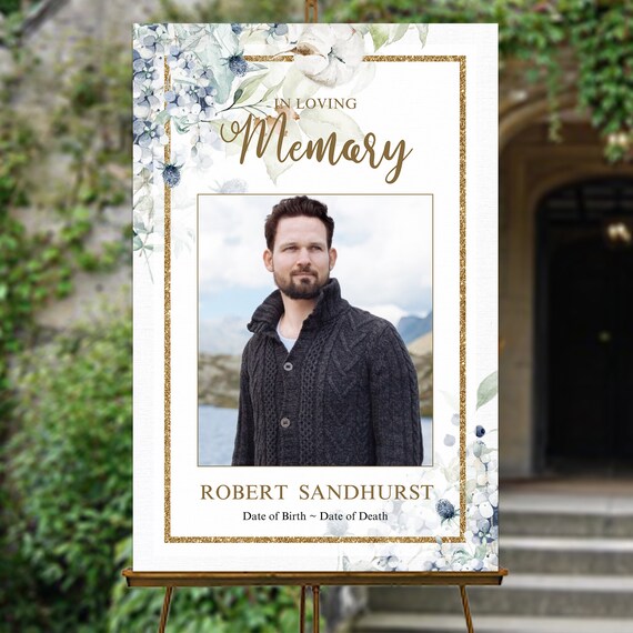 Editable Funeral Welcome Sign Celebration of Life Decoration | Etsy