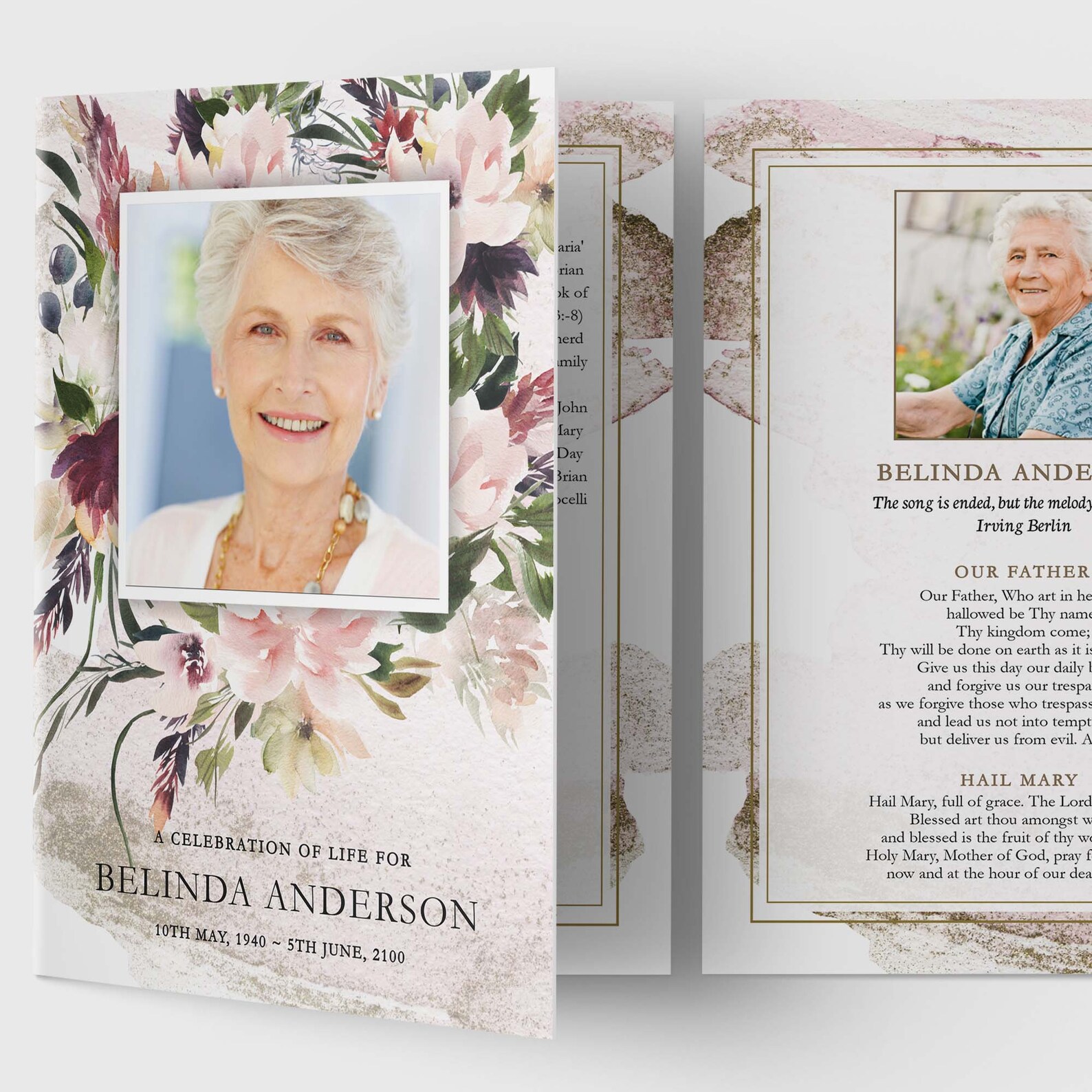 Funeral Program Template Funeral Poems Funeral Programs - Etsy