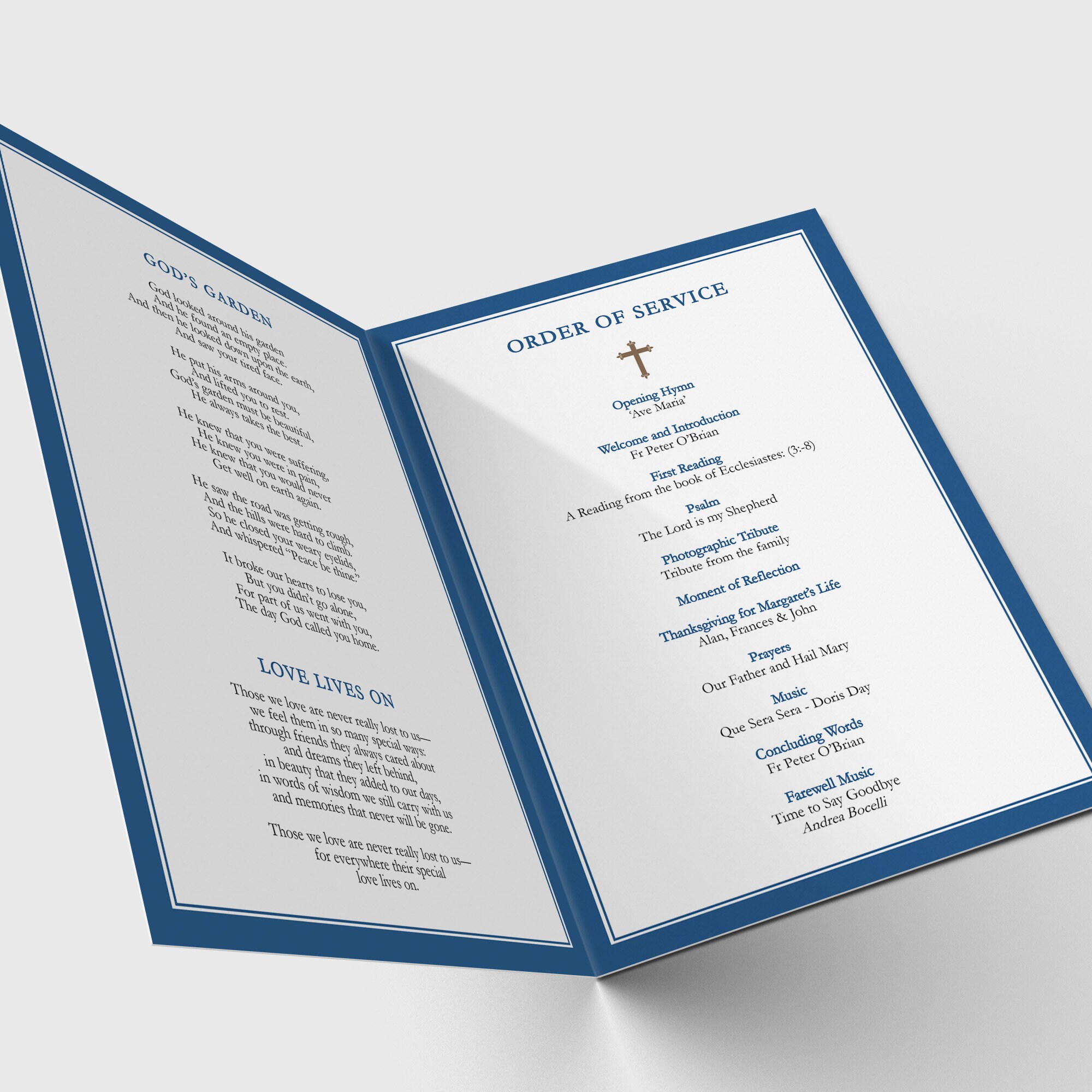 Funeral Program Template Funeral Poems Funeral Programs - Etsy