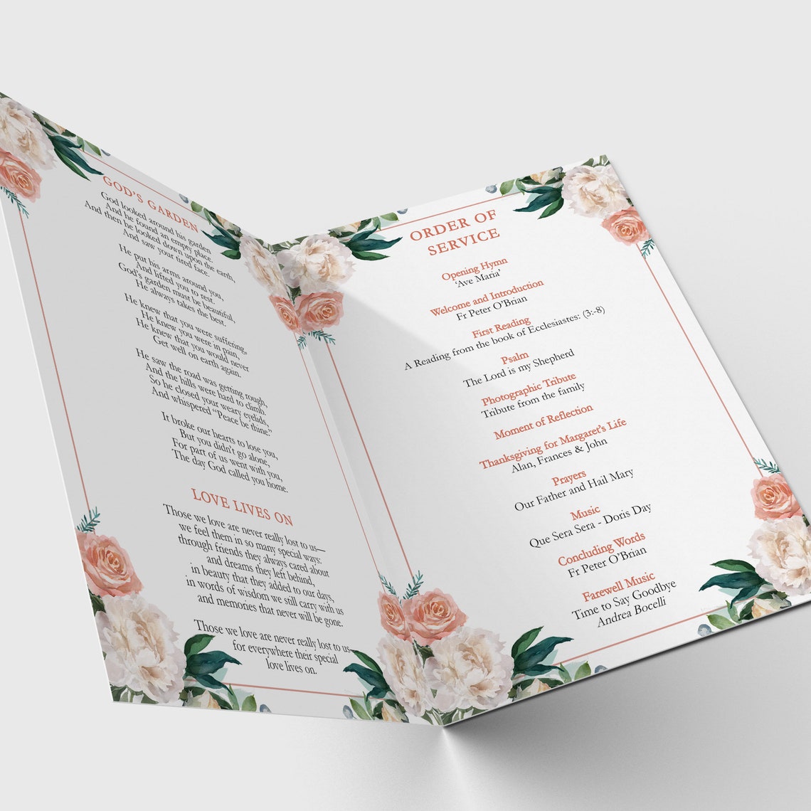 Funeral Program Template, Funeral Poems, Funeral Programs, Funeral ...
