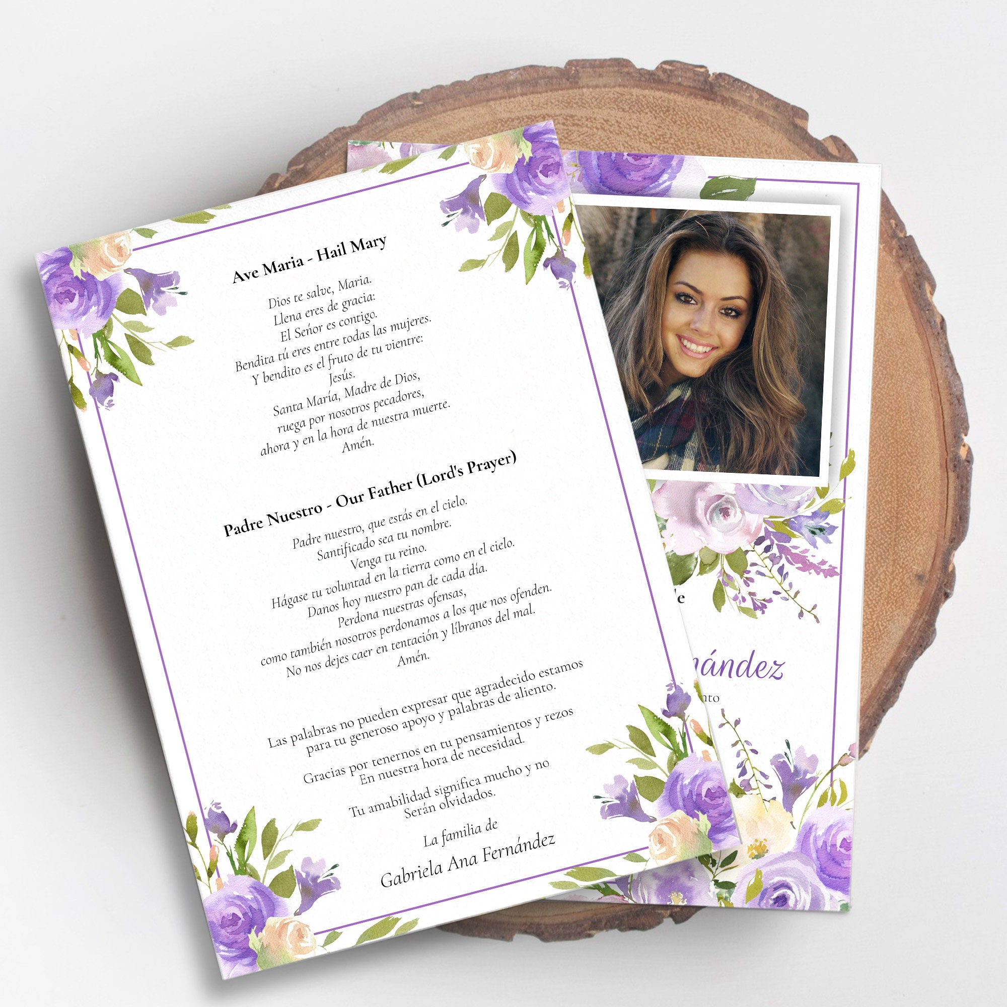 Funeral Program Template, Funeral Card, Funeral Program Template ...