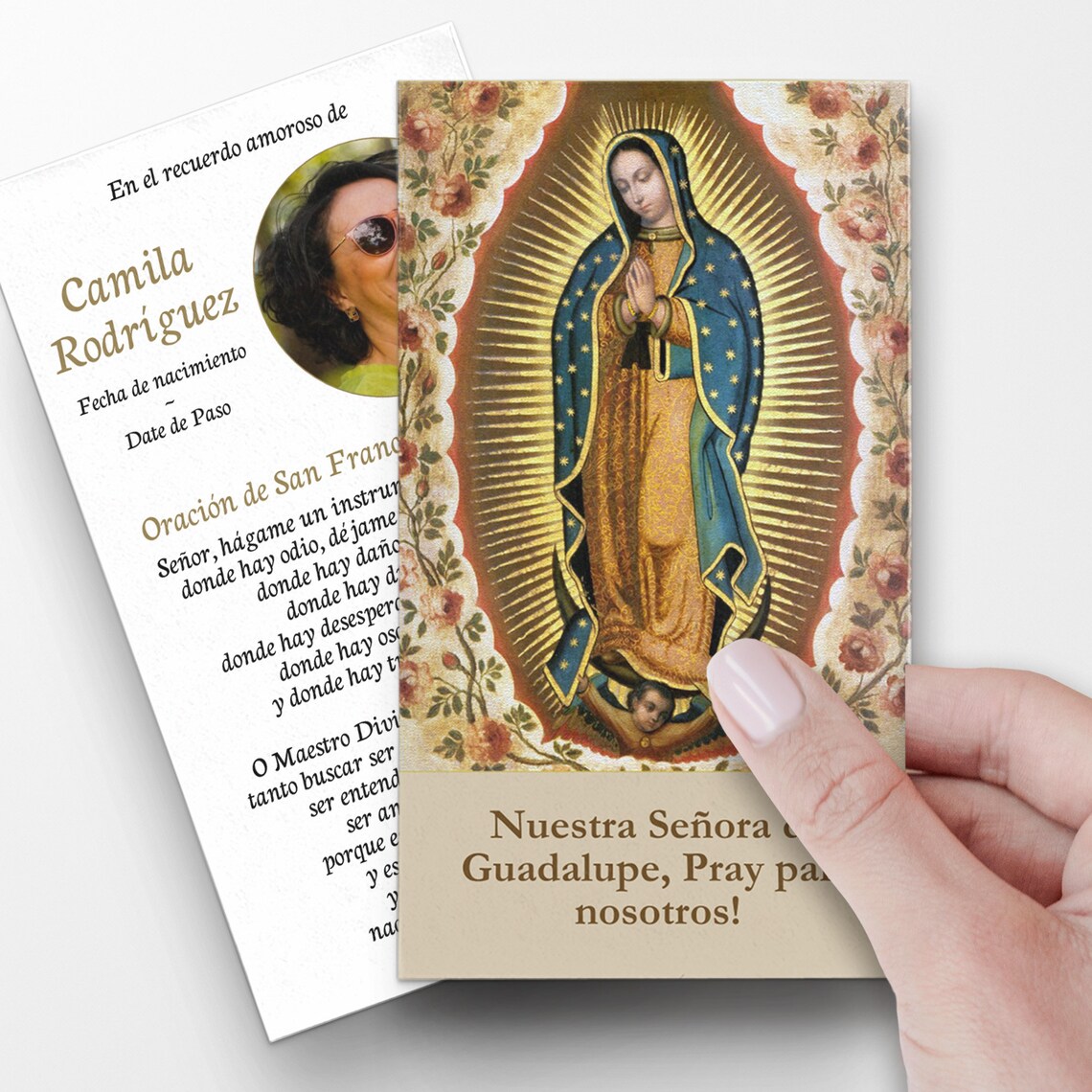 Spanish Funeral Prayer Cards, Memorial Prayer Cards, Catholic Prayer ...