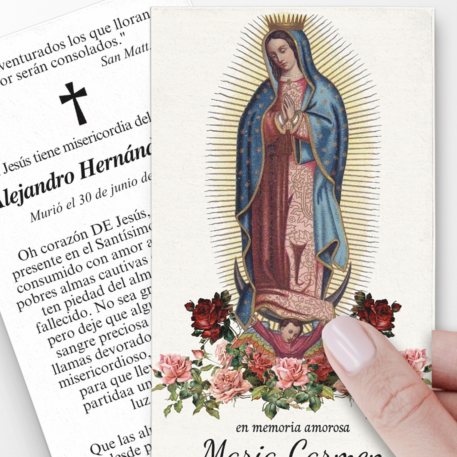Prayer Cards, Spanish Prayer Cards, Catholic Prayer Cards, Personalized ...
