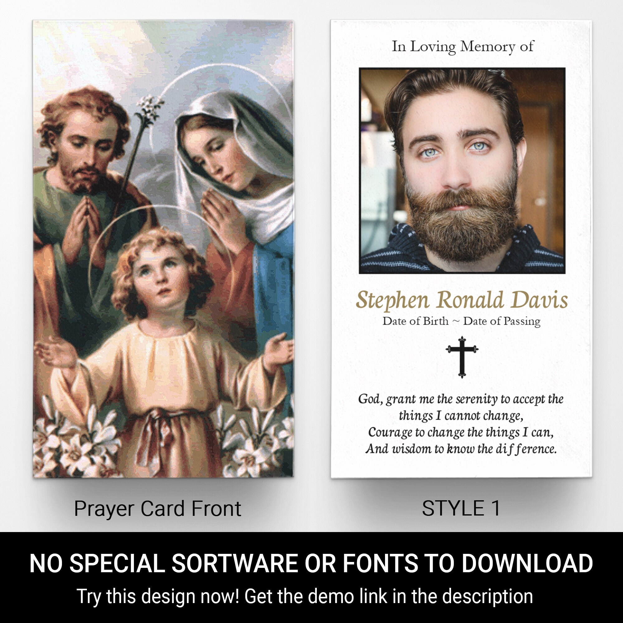 Prayer Cards, Memorial Prayer Cards, Catholic Prayer Cards, Prayer ...