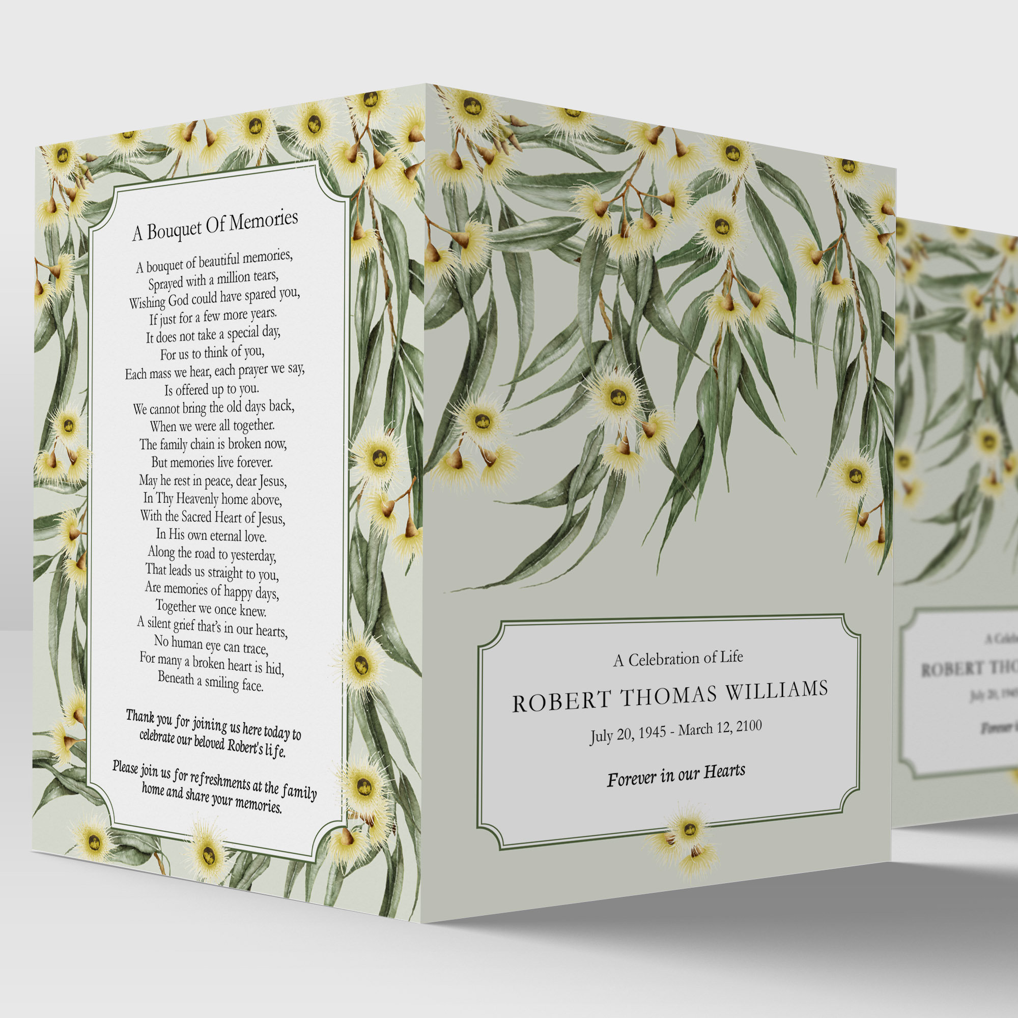Funeral Program Template, Funeral Poems, Funeral Programs, Funeral ...