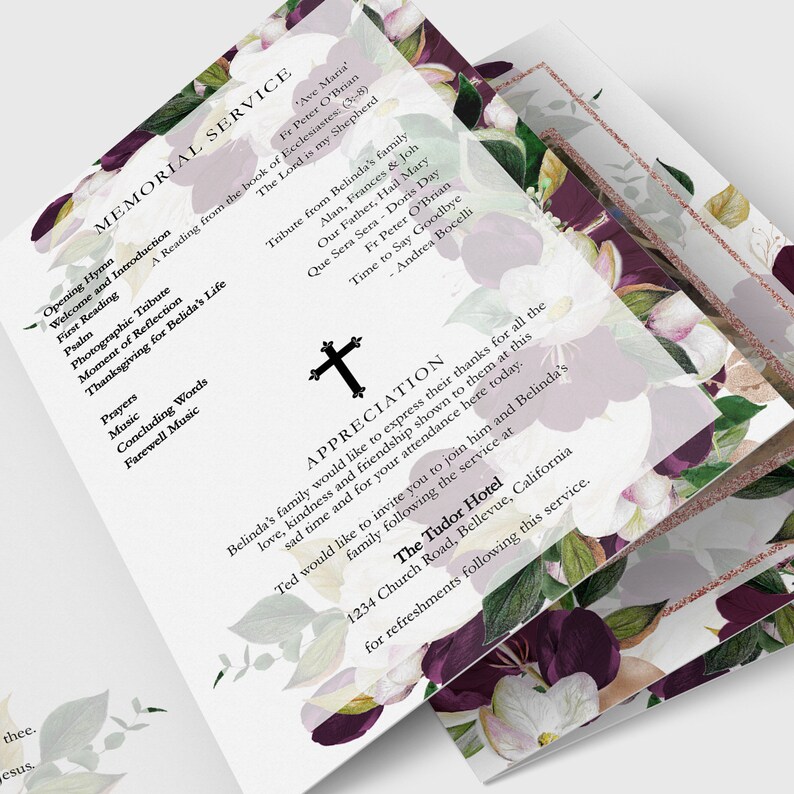 Funeral Program Template, Funeral Poems, Funeral Programs, Funeral ...