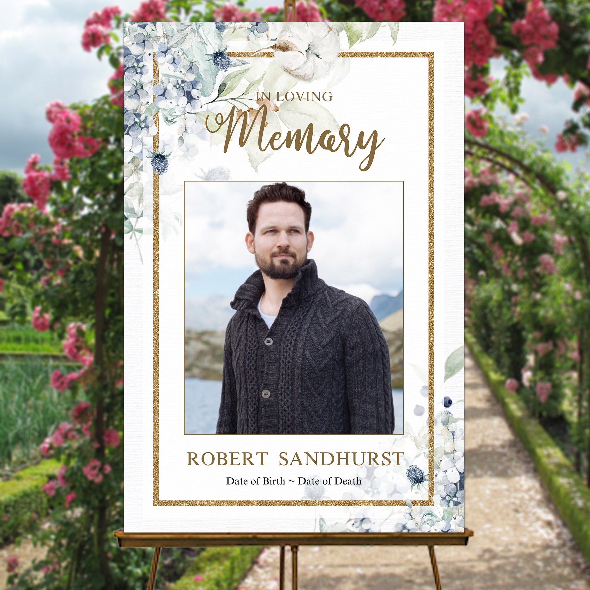 Editable Funeral Welcome Sign Celebration of Life Decoration Large ...