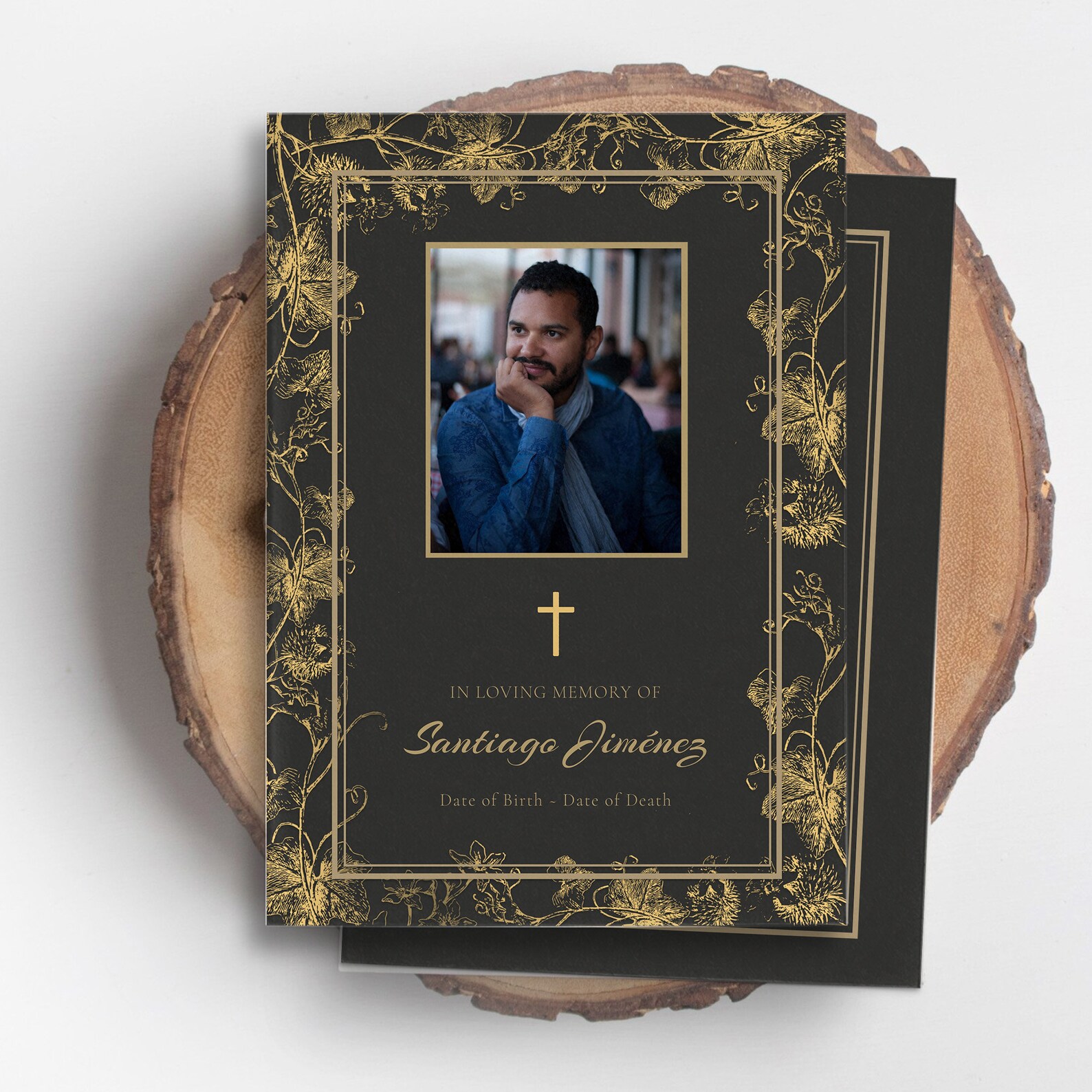 Spanish Funeral Program Template, Funeral Cards, Funeral Template ...