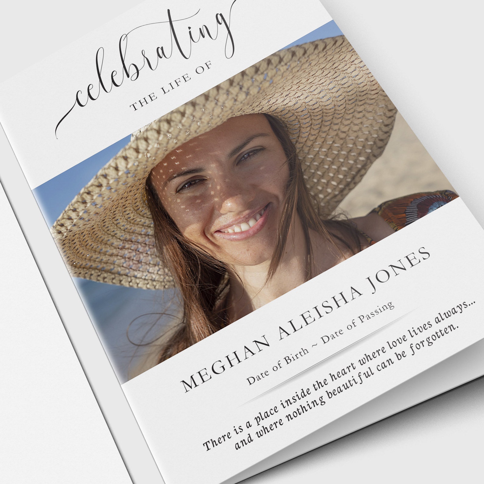 Funeral Program Template Funeral Poems Funeral Programs - Etsy