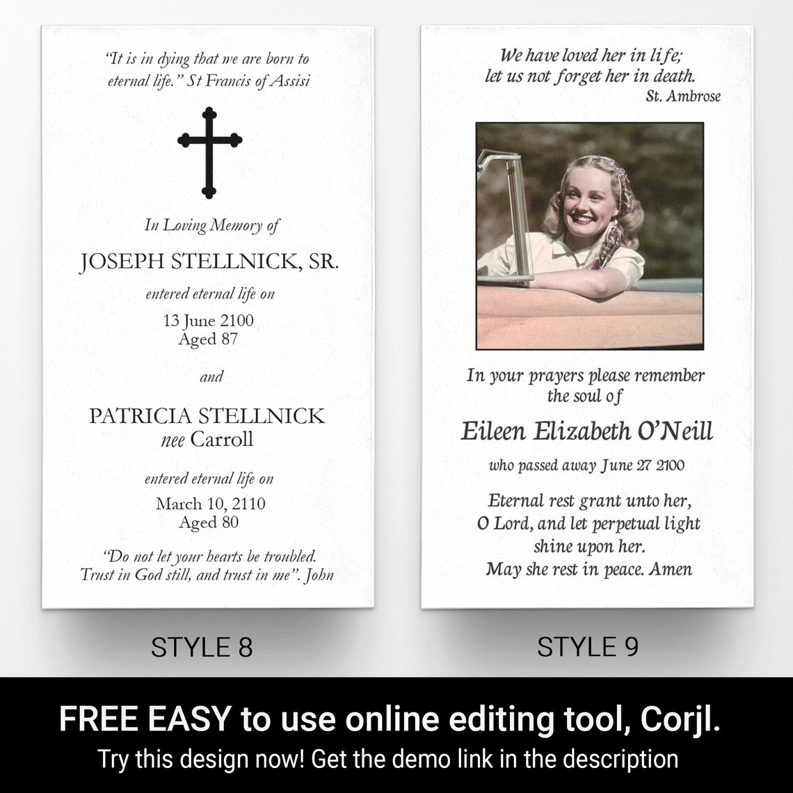 Prayer Cards, Memorial Prayer Cards, Catholic Prayer Cards ...