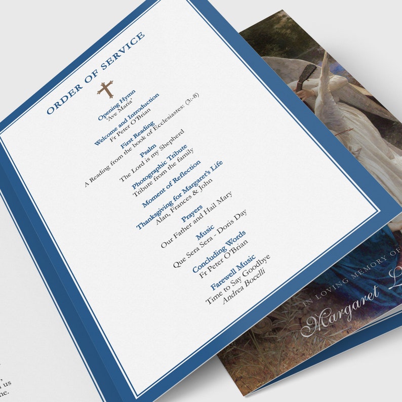 Funeral Program Template Funeral Poems Funeral Programs - Etsy