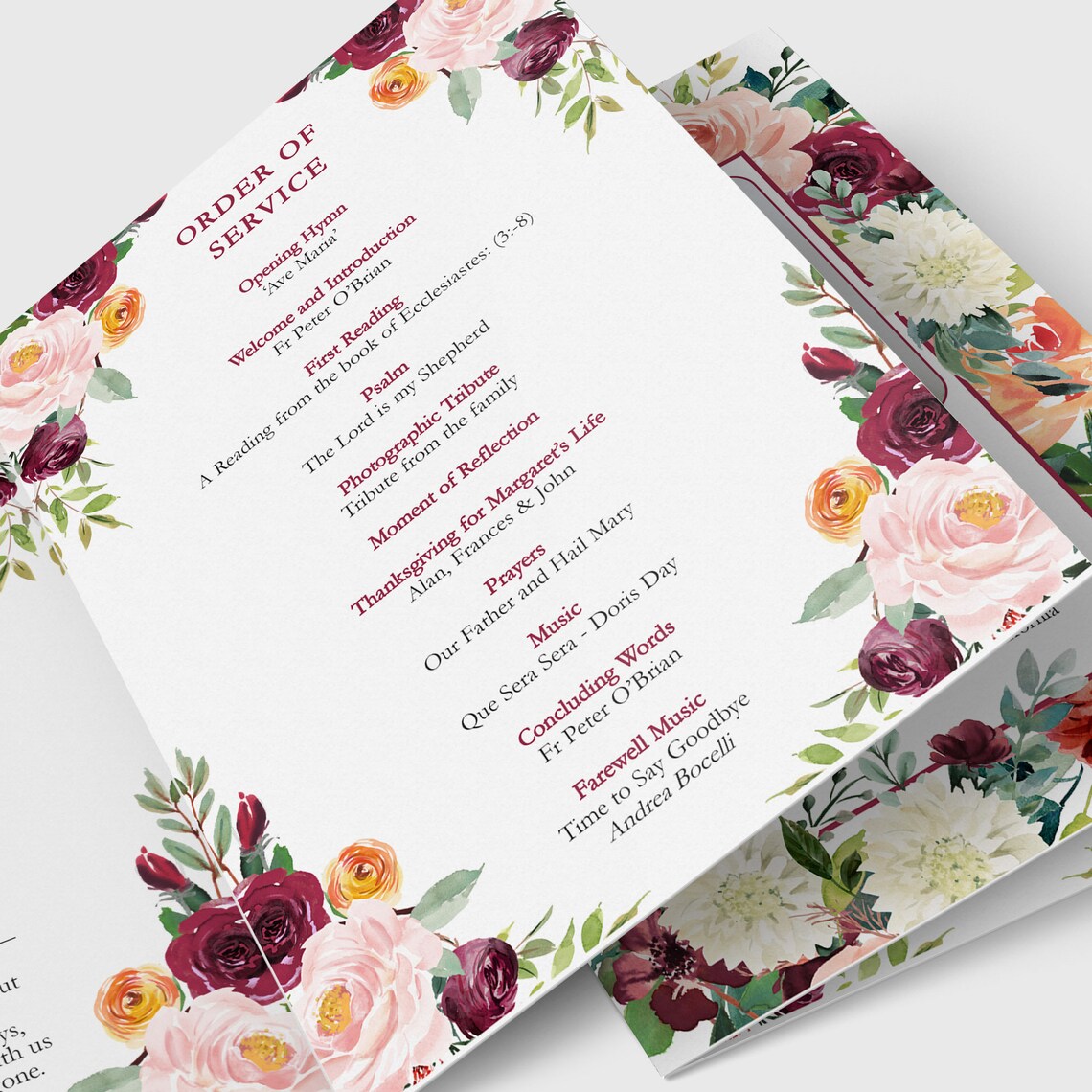 Funeral Program Template, Funeral Poems, Funeral Programs, Funeral ...