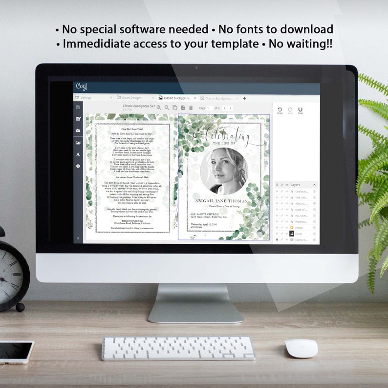 Funeral Program Template, Funeral Poems, Funeral Programs, Funeral ...