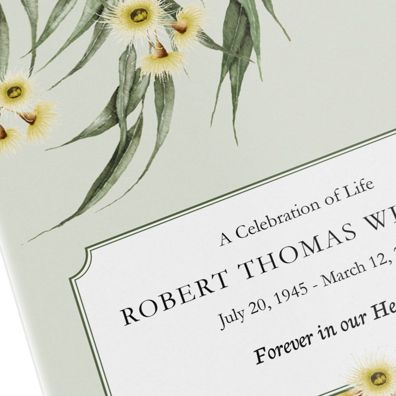 Funeral Program Template, Funeral Poems, Funeral Programs, Funeral ...