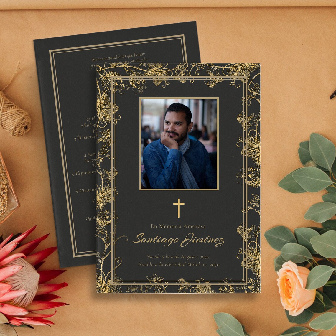 Spanish Funeral Program Template Funeral Cards Funeral - Etsy