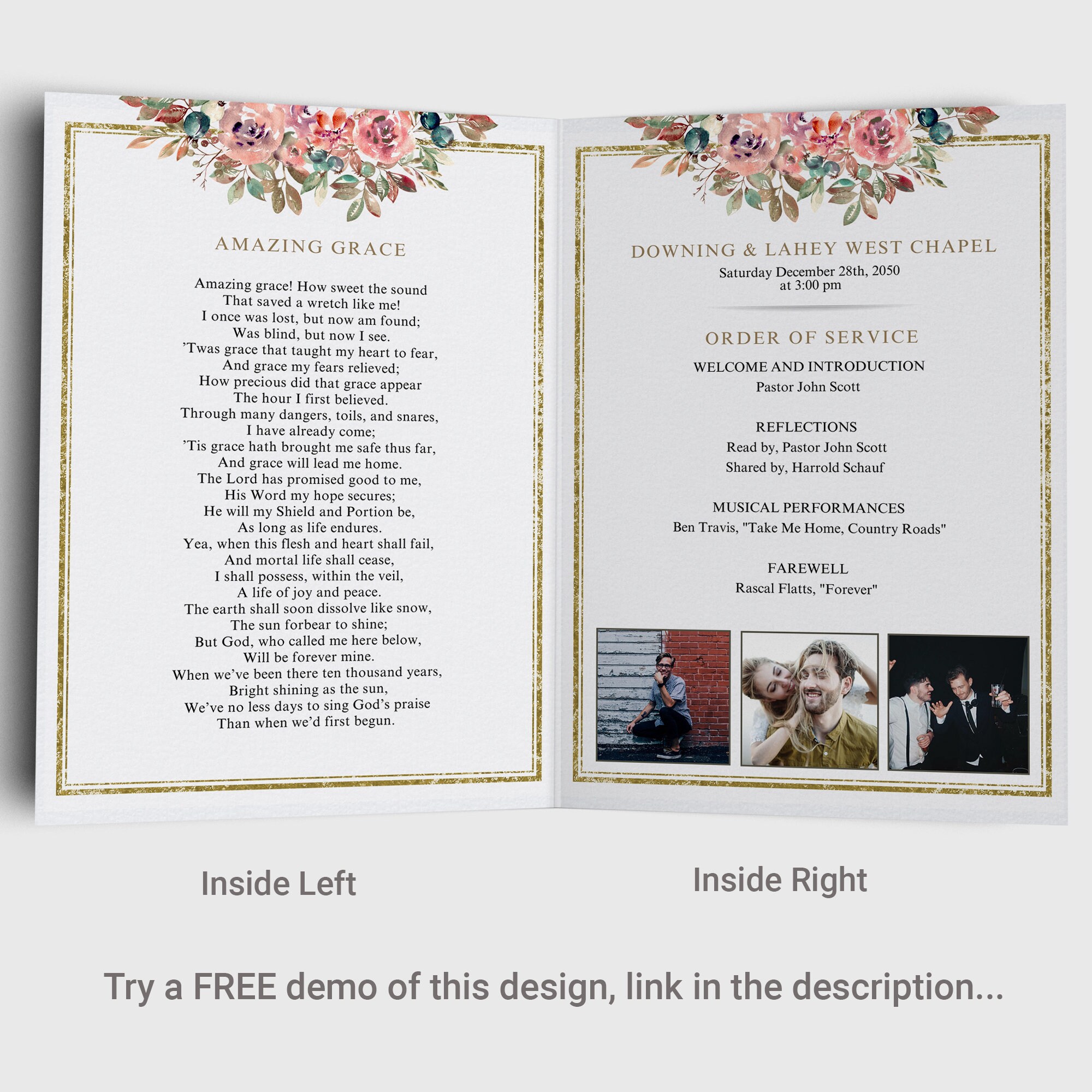 Funeral Program Template, Funeral Poems, Funeral Programs, Funeral ...