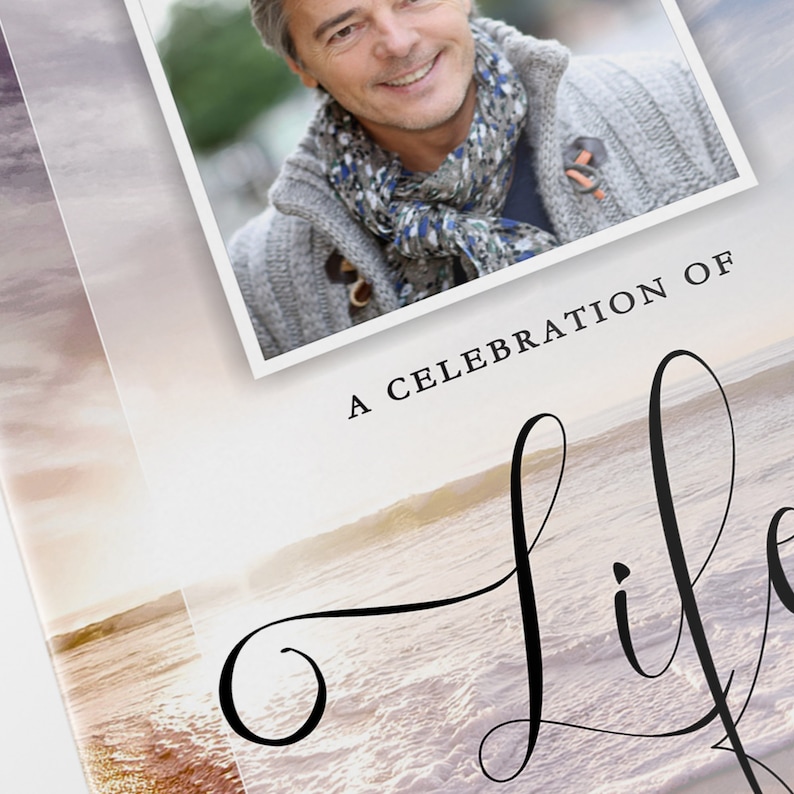 Funeral Program Template Funeral Poems Funeral Programs - Etsy