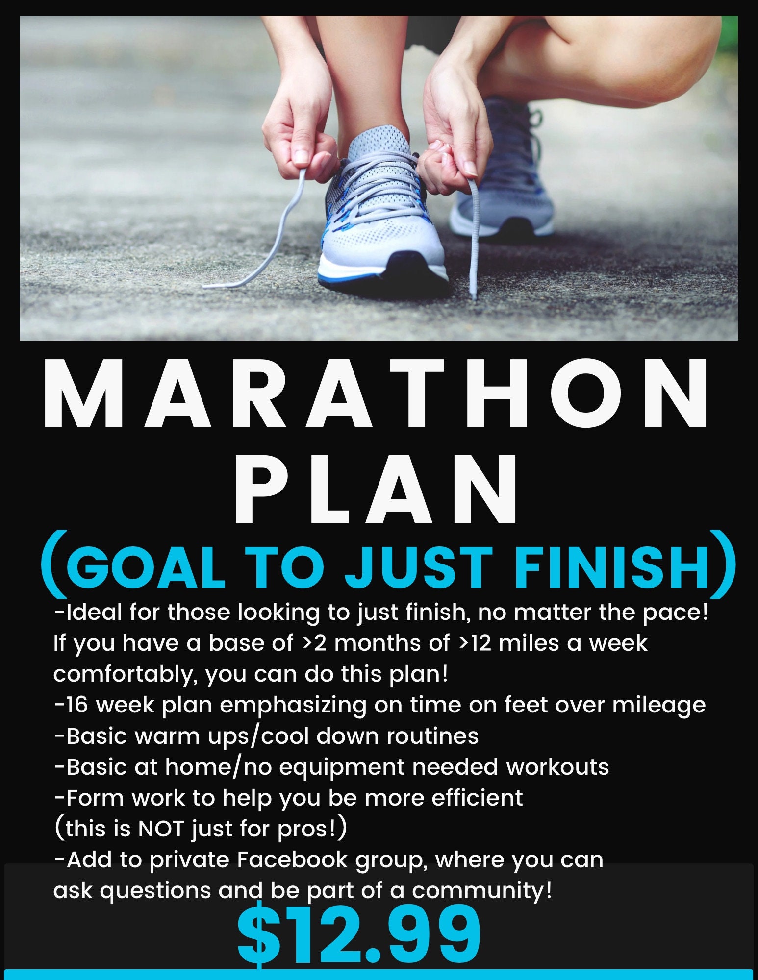MARATHON PLAN With Goal to Finish - Etsy