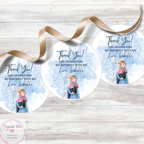 Frozen 2 Favor Tags Frozen Thank You Tags Frozen 2 Birthday - Etsy Canada