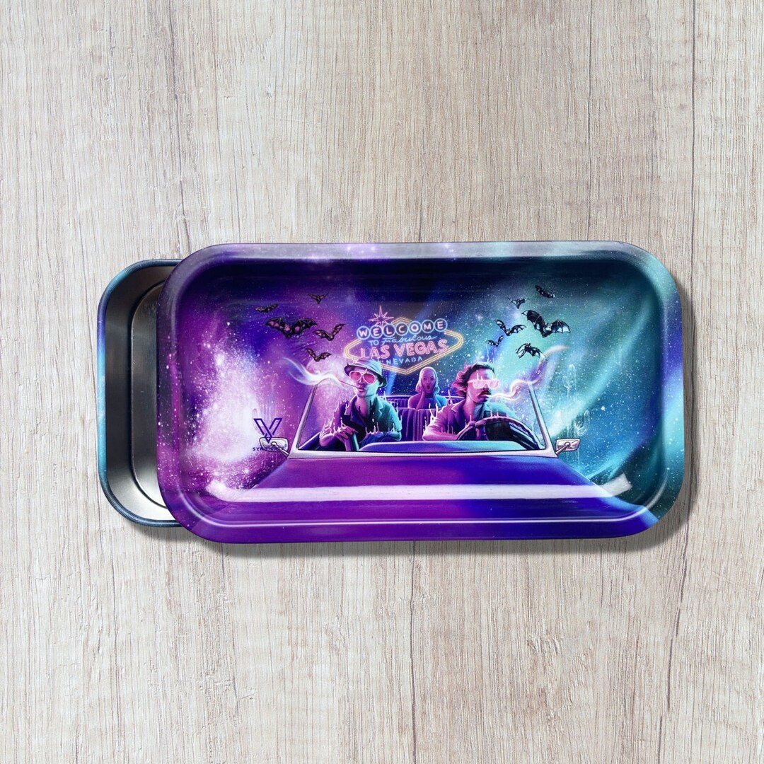 Mini Stash Box W/ Rolling Tray Lid bat Country - Etsy