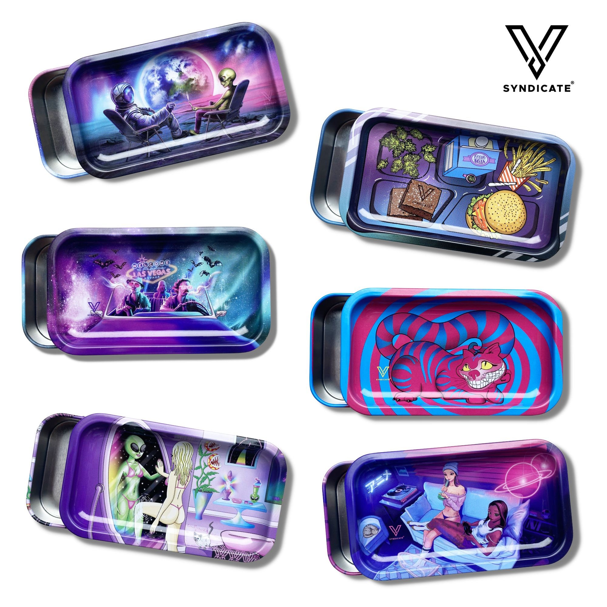 Mini Stash Box W/ Rolling Tray Lid bat Country - Etsy