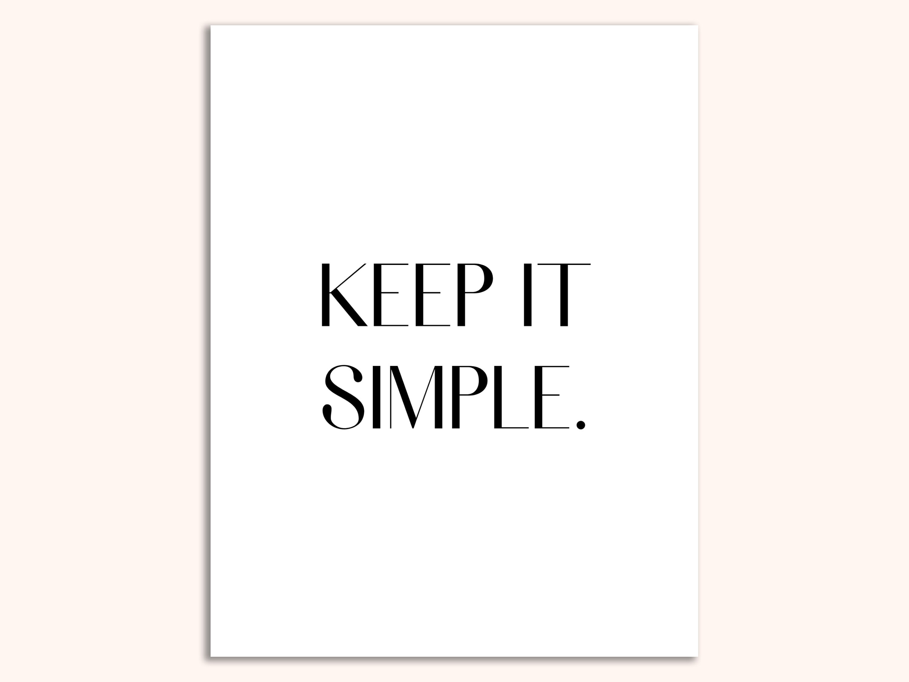 Quotes Wall Art Printable, Keep It Simple, Quote Poster Printables ...