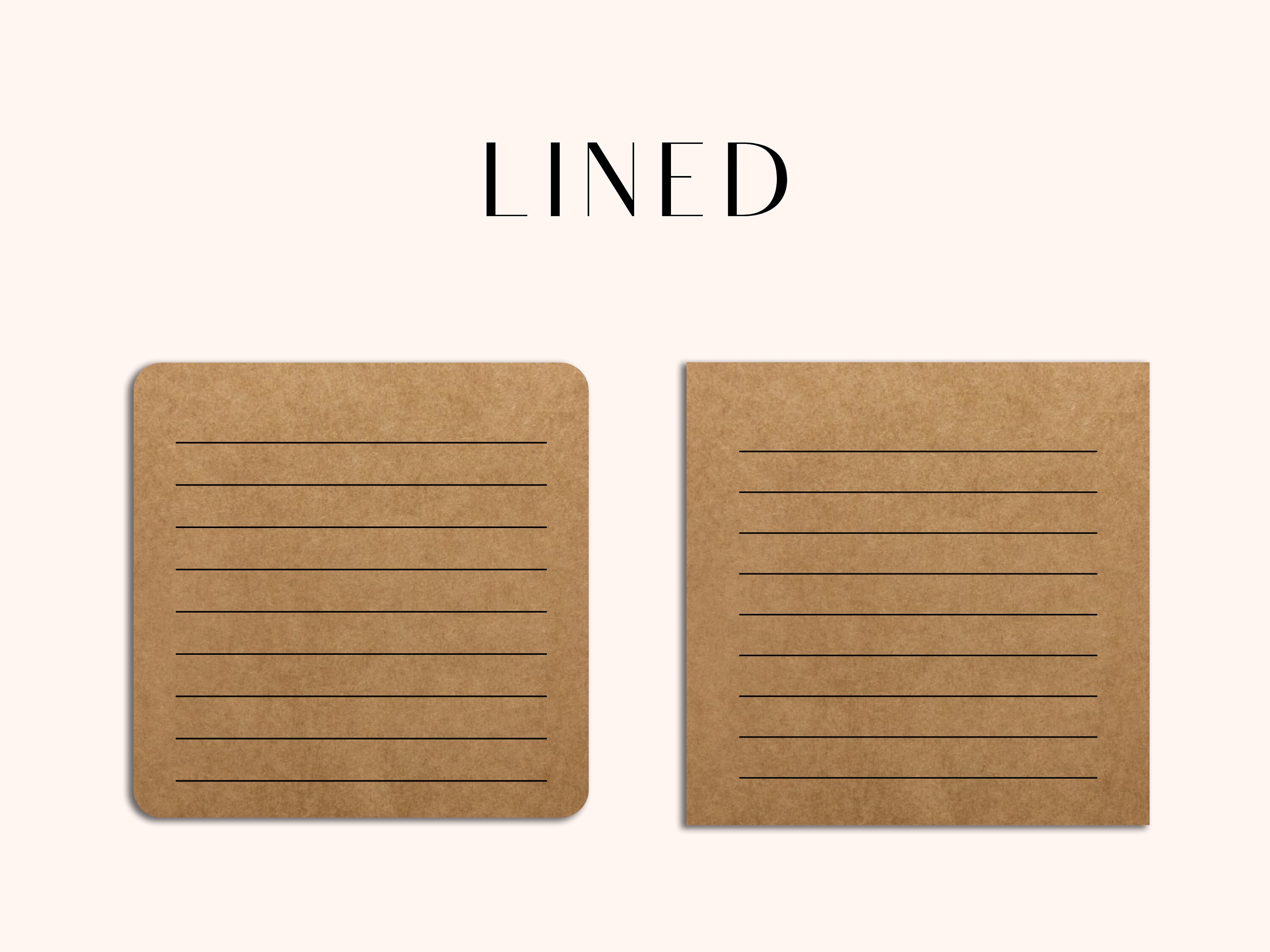 Digital Sticky Notes / Digital Stickers, Kraft Paper, Neutral, Minimal ...