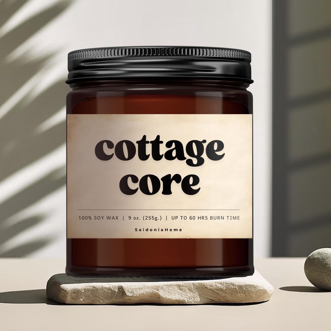Cottagecore Candle, Vintage Style Cottage Core Home Cabin Decor Candle ...