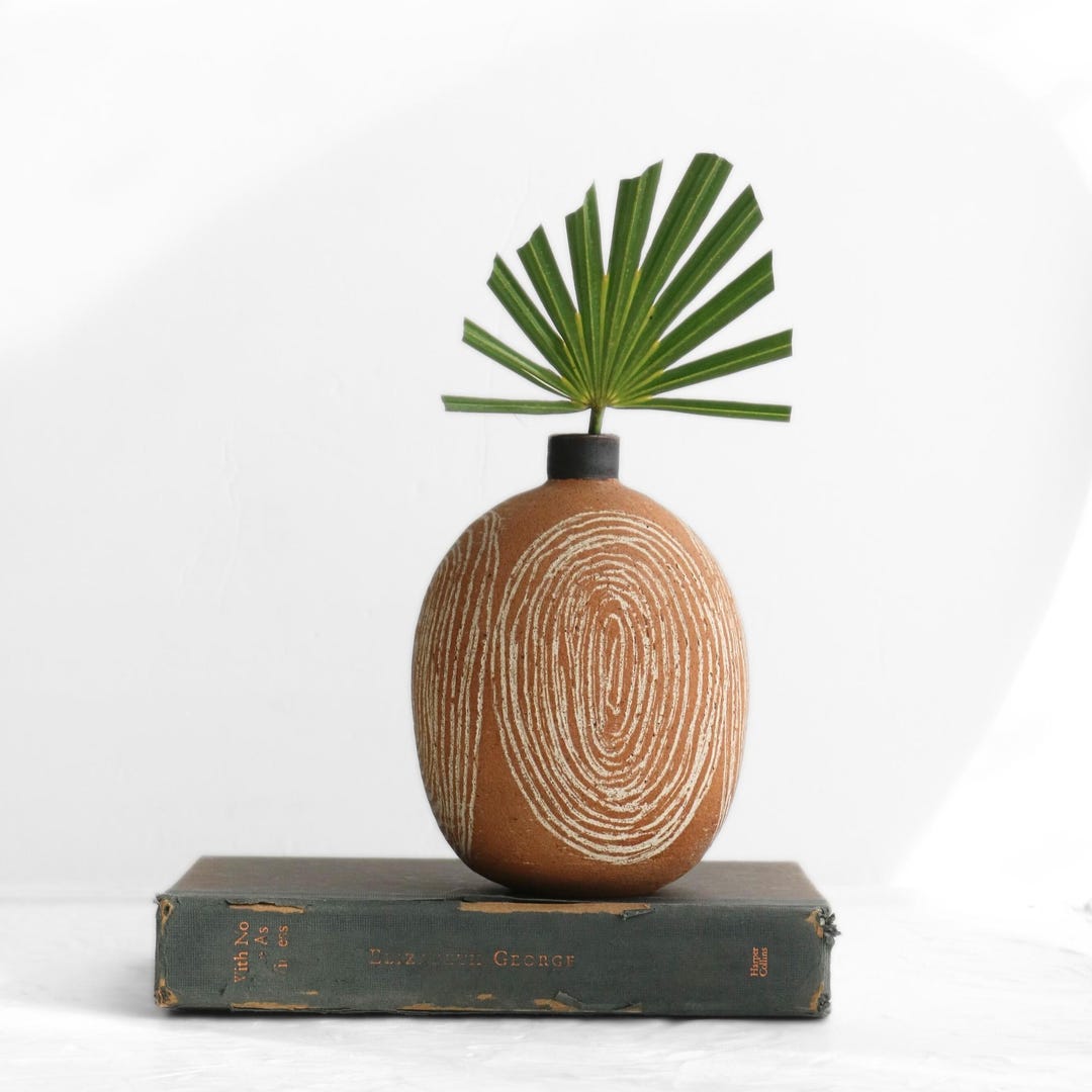 Single Stem "handy" Studio Pottery MCM Bud Vase, Organic Handmade ...