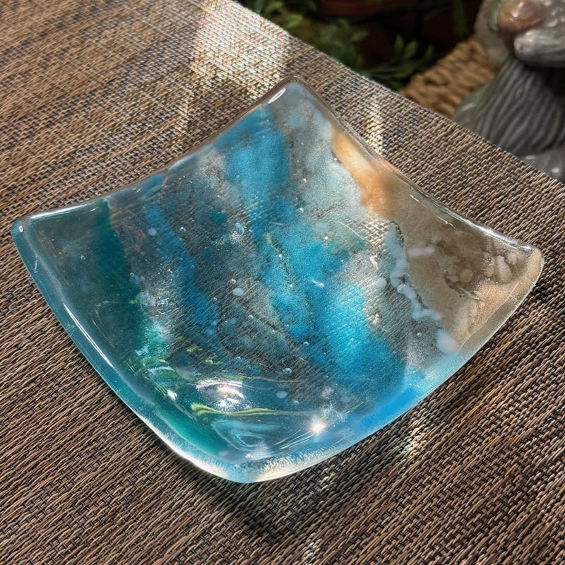 Fused Glass Dish 5 Inch - Etsy