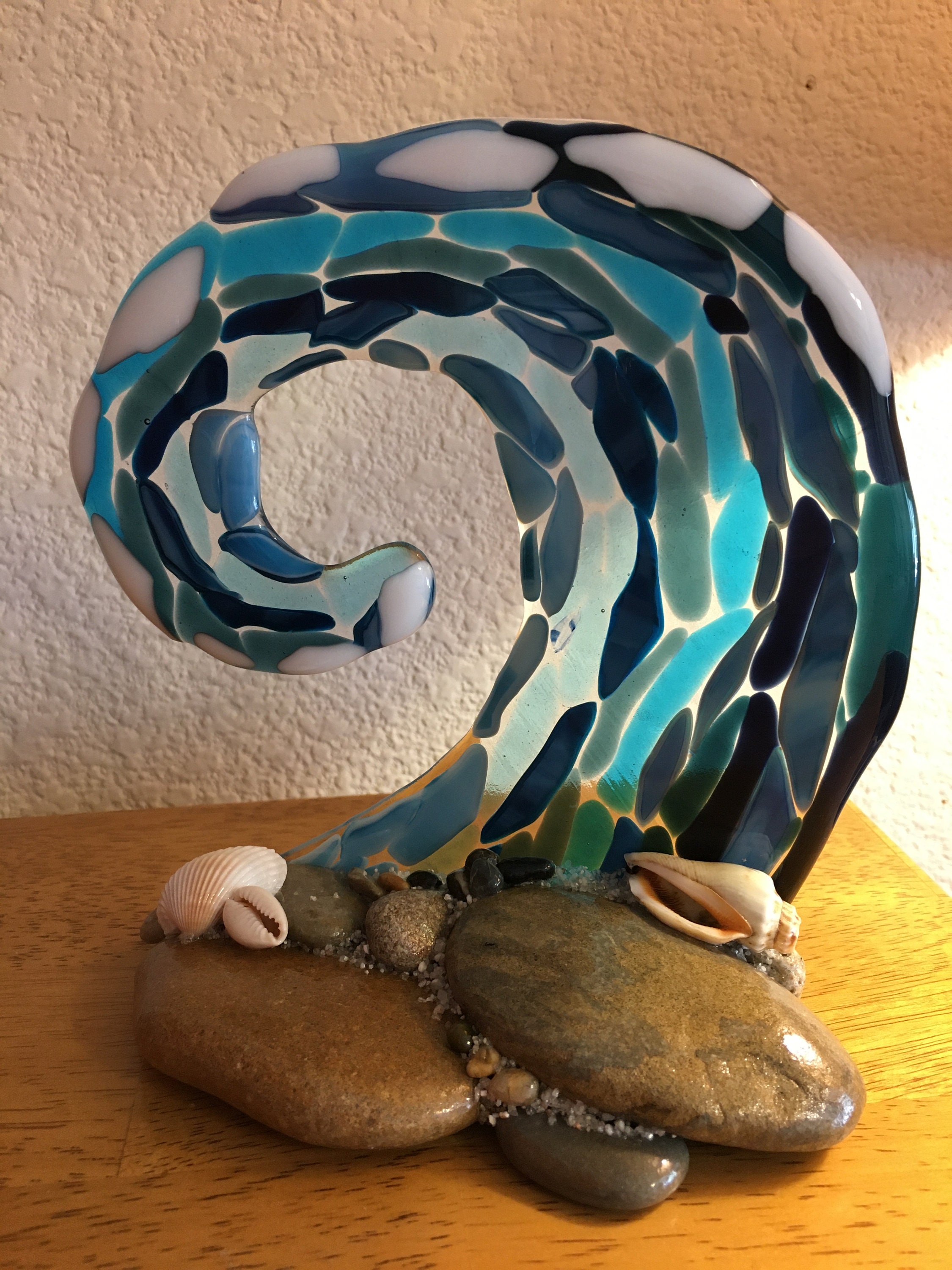 Fused Glass Wave - Etsy