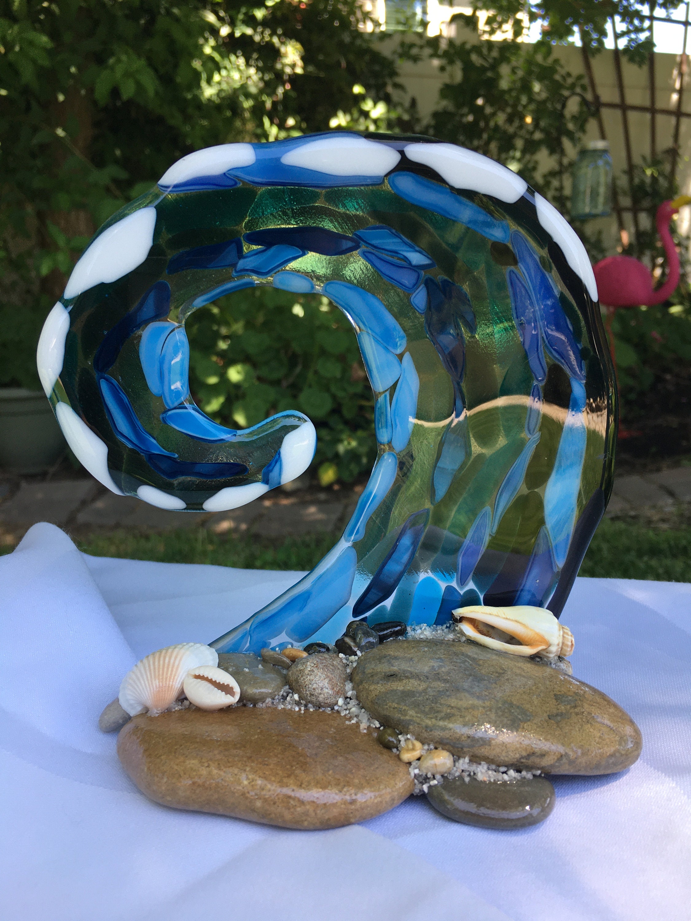 Fused Glass Wave - Etsy