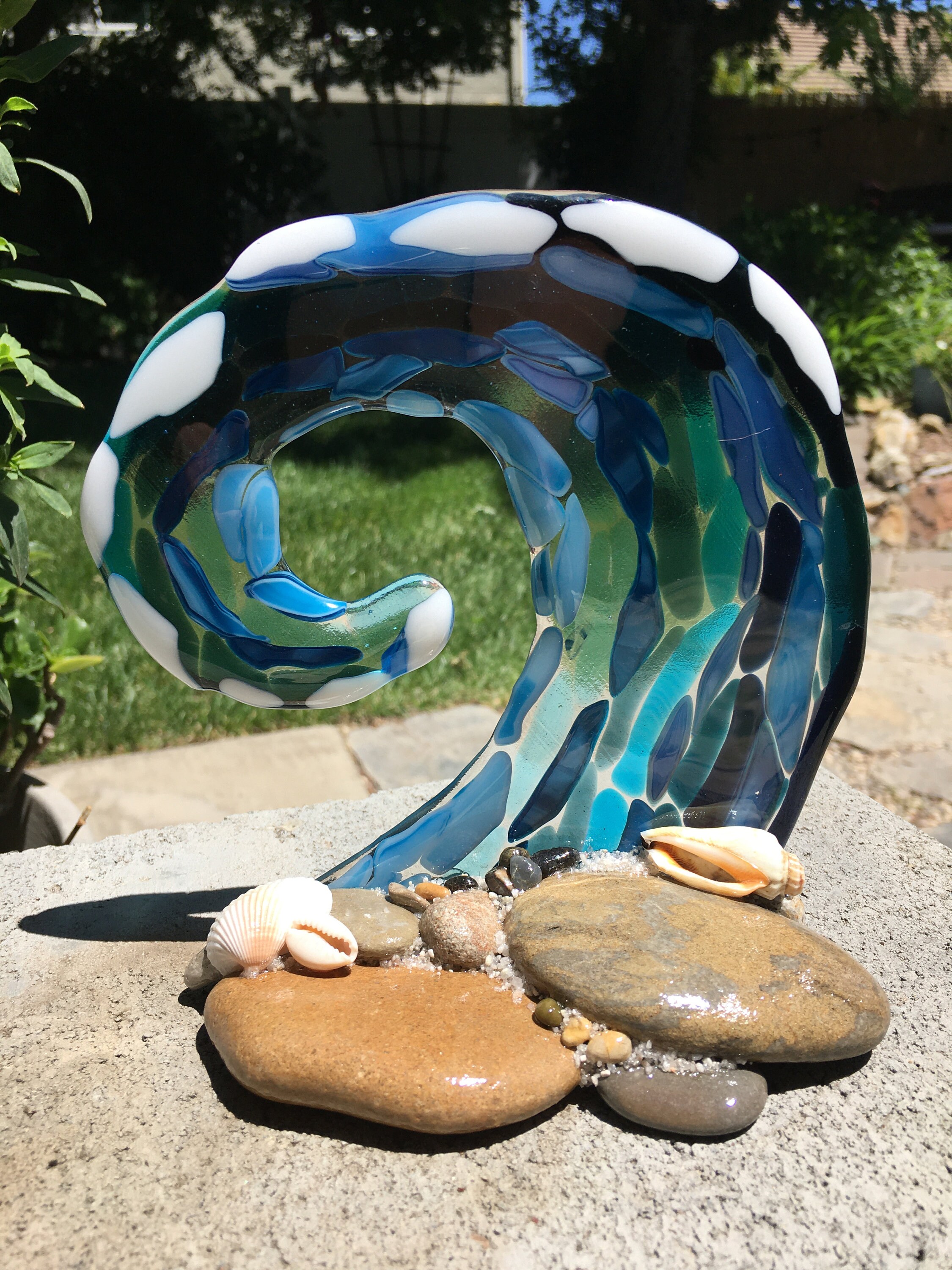 Fused Glass Wave - Etsy