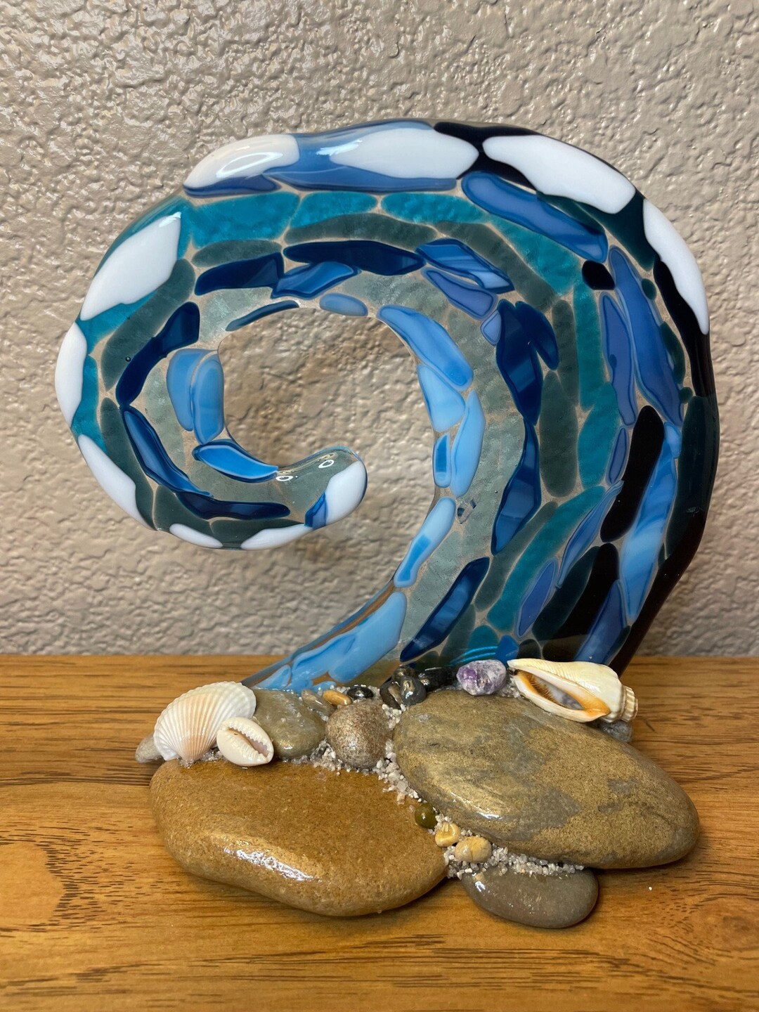 Fused Glass Wave - Etsy