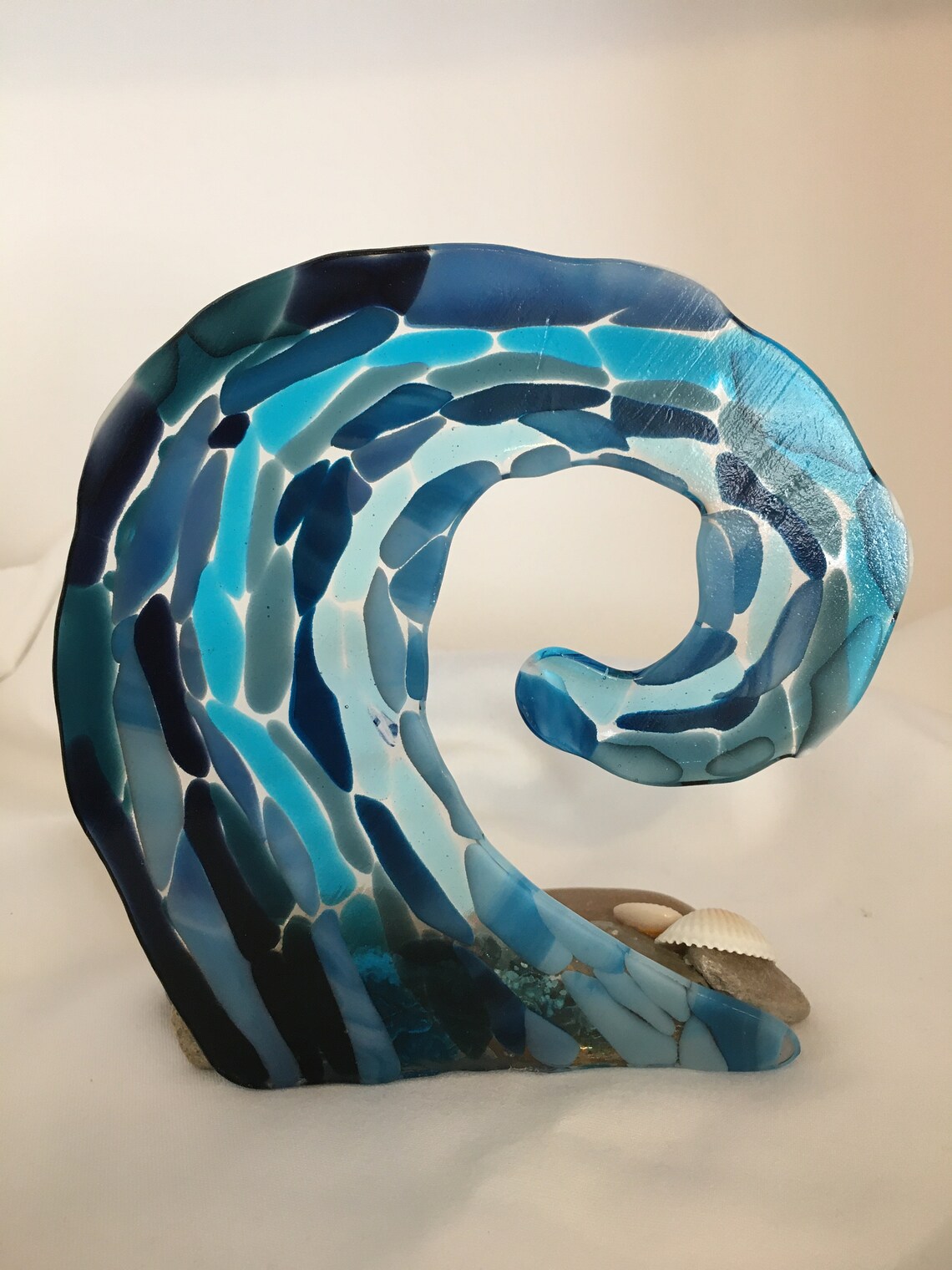 Fused Glass Wave - Etsy