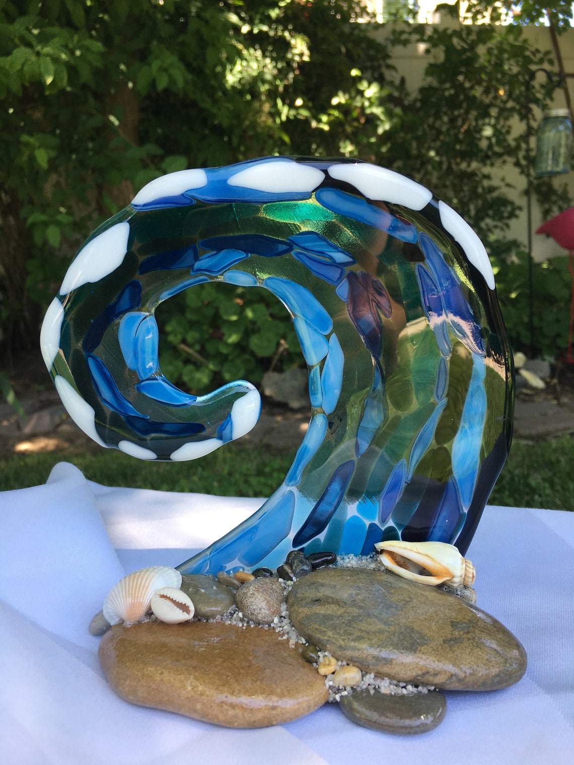 Fused Glass Wave - Etsy