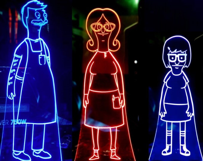 Bobs Burgers Edge Lit Led Lamp - Etsy