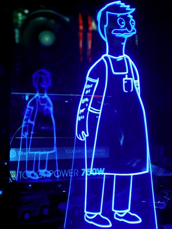 Bobs Burgers Edge Lit Led Lamp - Etsy