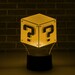 Super Mario Question Block Edge Lit LED Lamp - Etsy