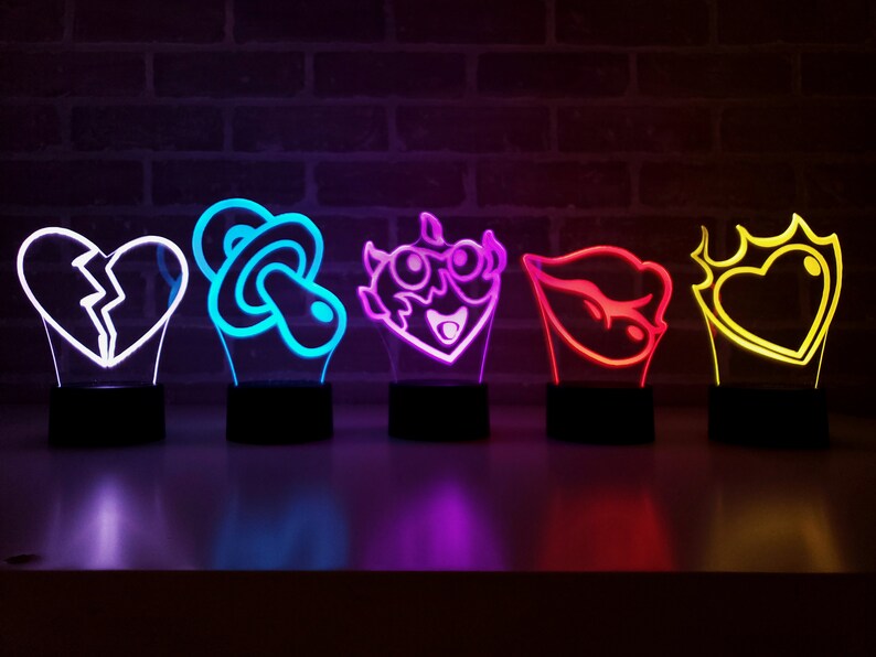 Sims Broken Heart Edge Lit LED Lamp | Etsy