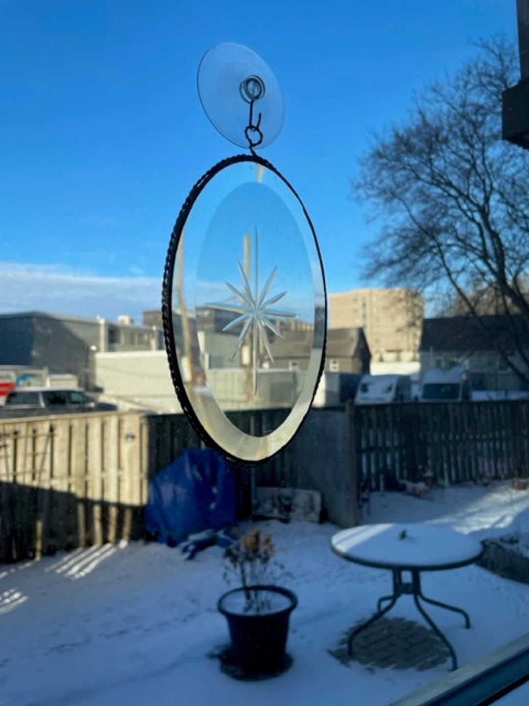 Beautiful Stained Glass Bevel Window Catchers 7.5 Inches Long With Cut ...