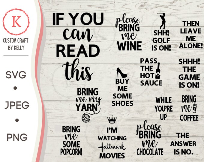 If You Can Read This Multi-pack Digital Files - Etsy Canada