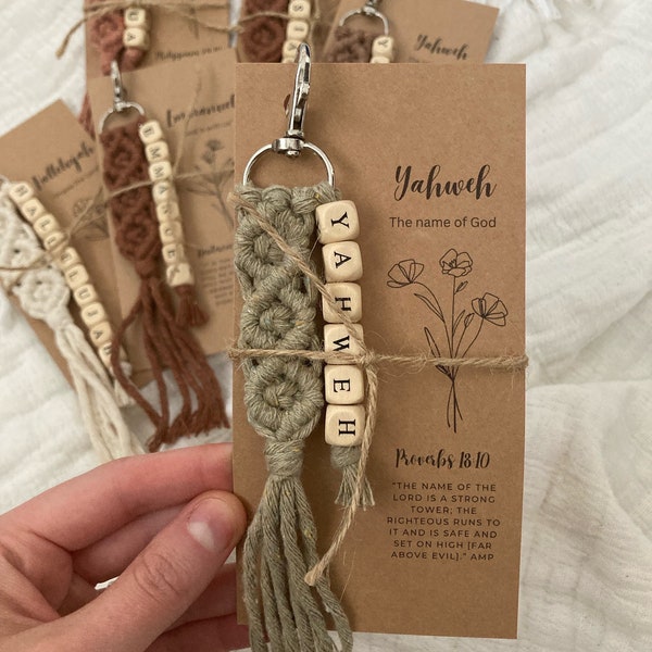 Macrame Keychain Personalized - Etsy