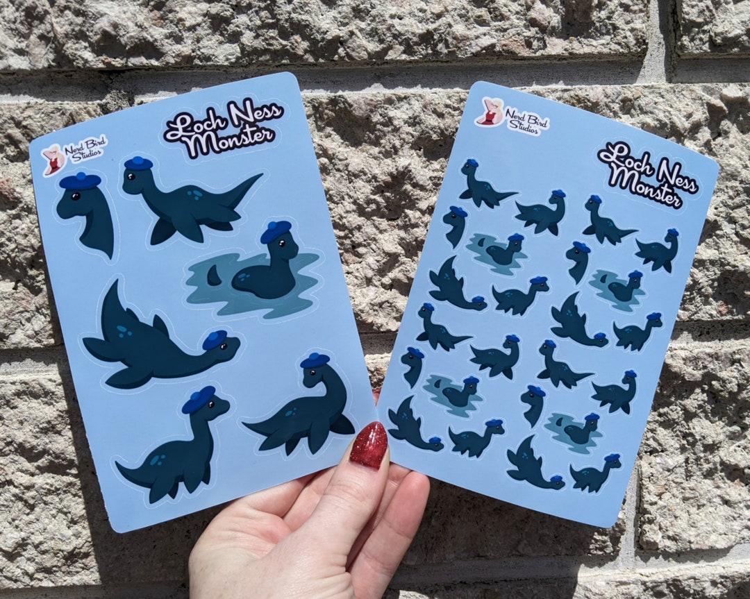 Loch Ness Monster STICKER SHEETS - Etsy