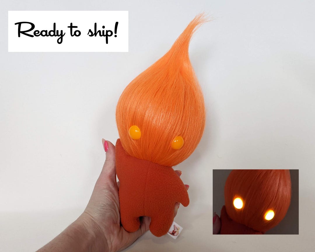 Carbon Orange Fire Sprite FRIENDLY FAMILIAR PLUSHIE - Etsy