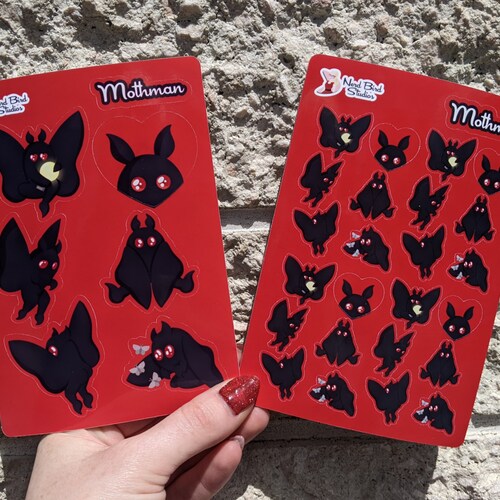 Mothman Funny Sticker / Unique Cryptid Creatures / Waterproof - Etsy