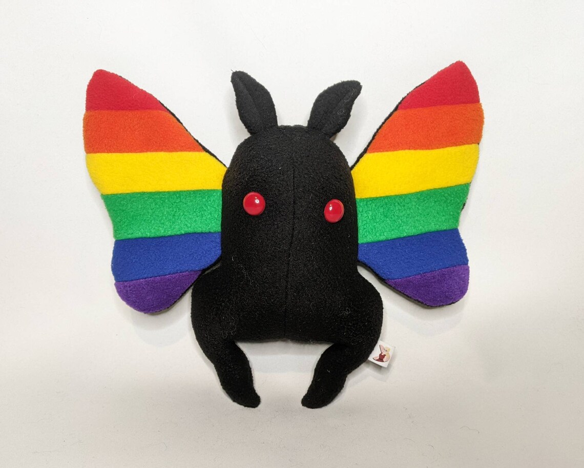 Pride Flag Mothman CUTE CRYPTID PLUSHIE - Etsy