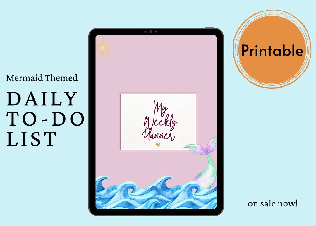 Mermaid Siren Daily to Do Planner - Etsy