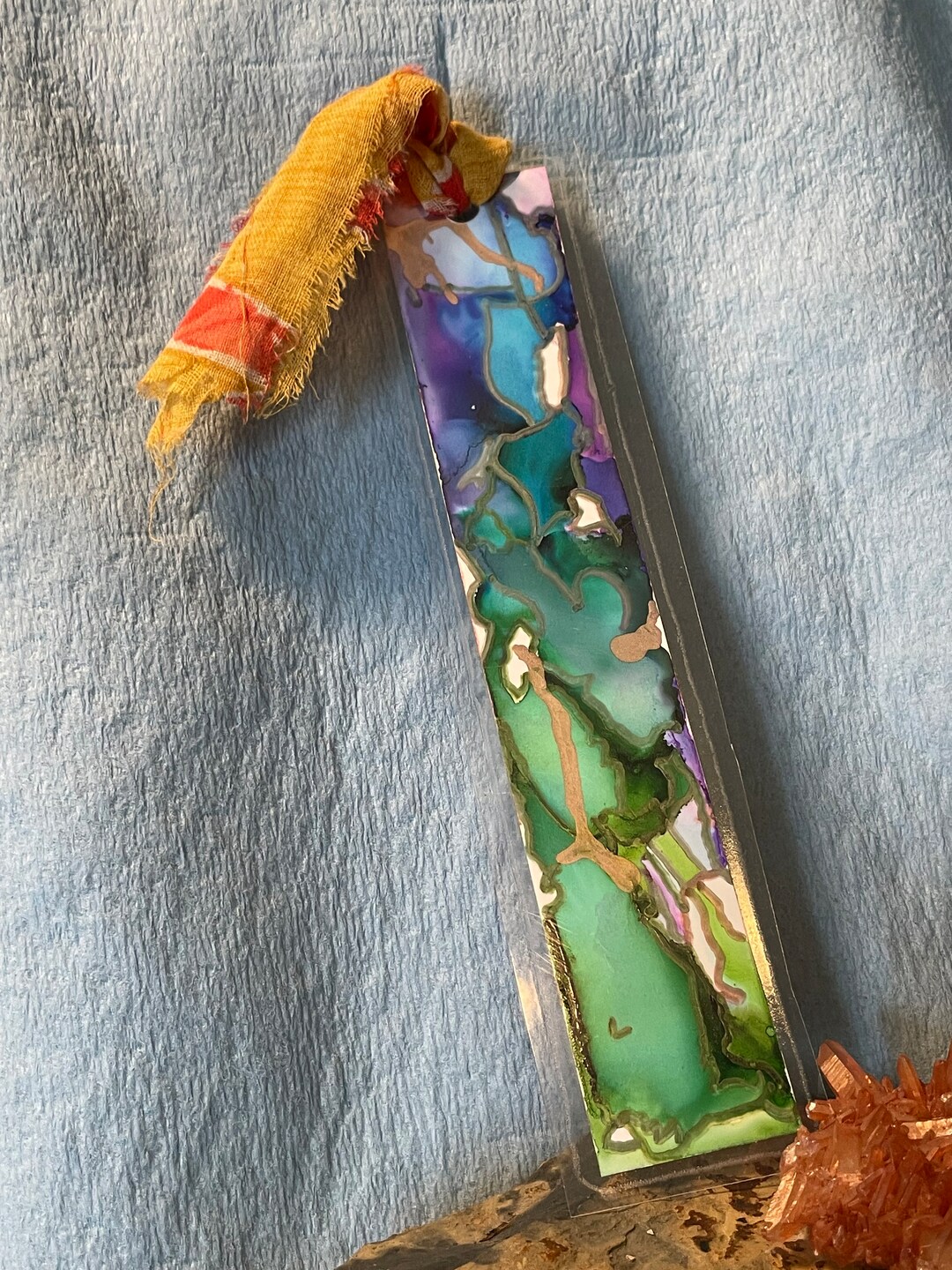 Bookmark Alcohol Ink Handmade Gifts for Readers and Book Enthusiasts - Etsy